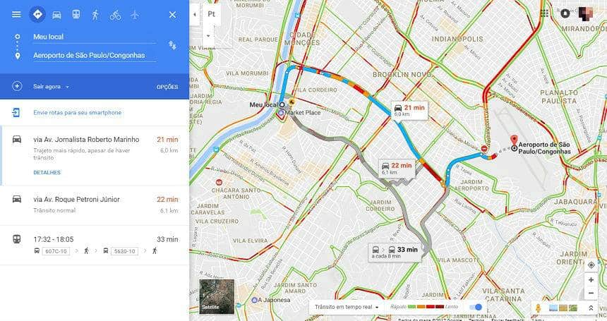 Como usar o Google Maps para saber se você vai pegar trânsito - Olhar ...